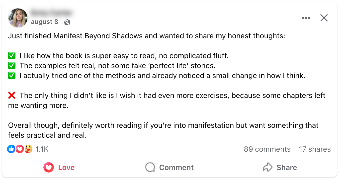 Manifest Beyond Shadows – Official Book by Kain Vale